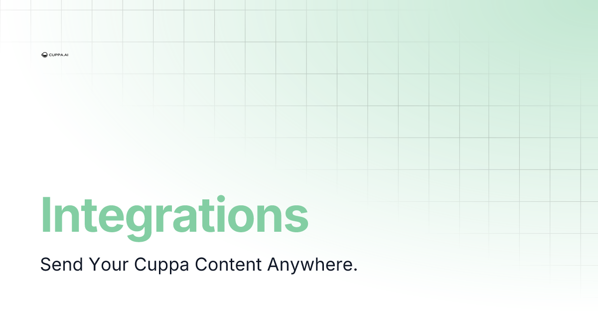 Integrations | Cuppa Explained